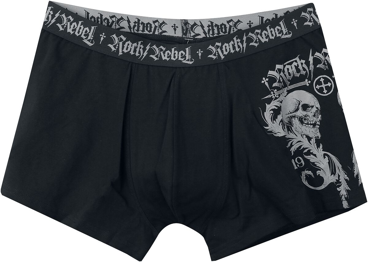 Boxers negros con estampado | Rock Rebel by EMP Boxers | EMP